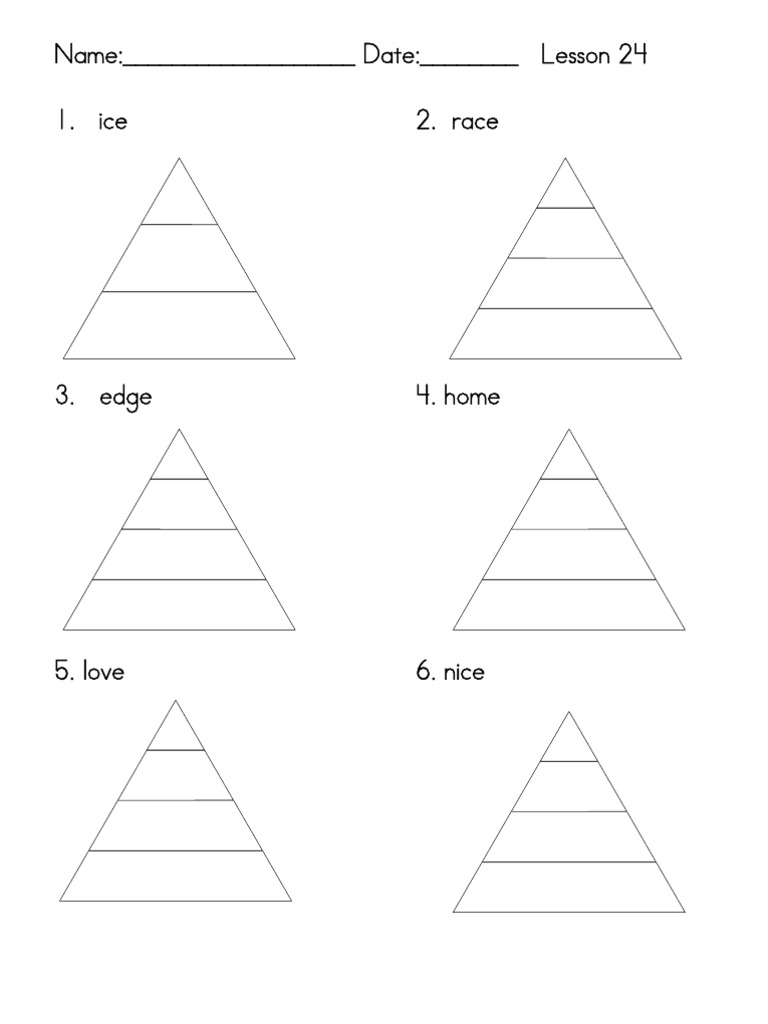 Lesson 24 Spelling Triangles | PDF | Home & Garden