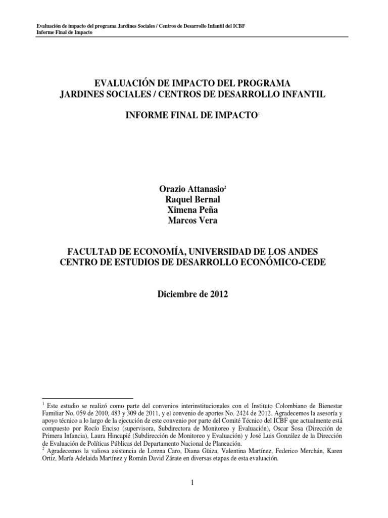Informe Final CEDE CDI y JS | PDF | Jardín de infancia | Educación Secundaria