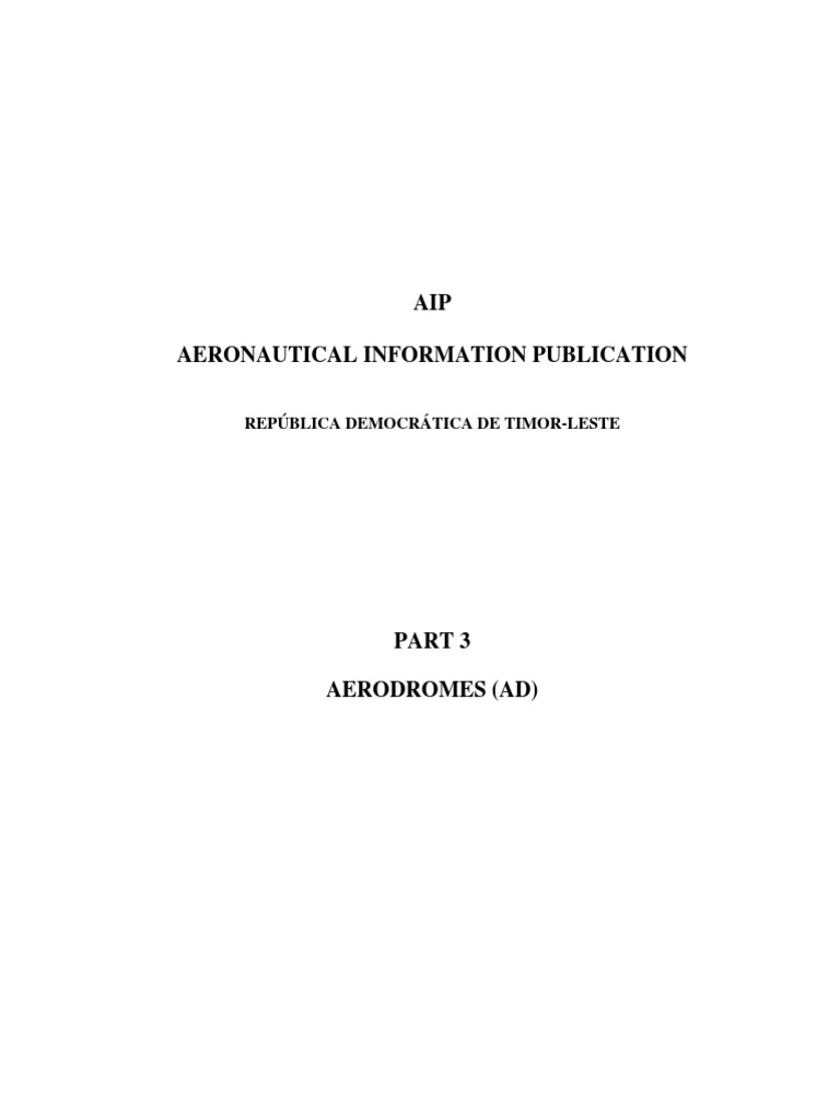 Timor Leste Aip | PDF | Air Traffic Control | Runway