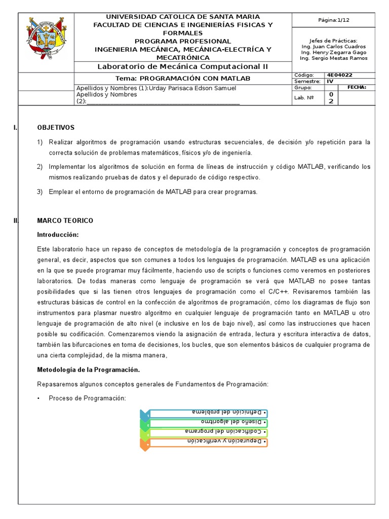 Asignacion Lab N 2 Programacion | PDF | Programación de computadoras | Programa de computadora
