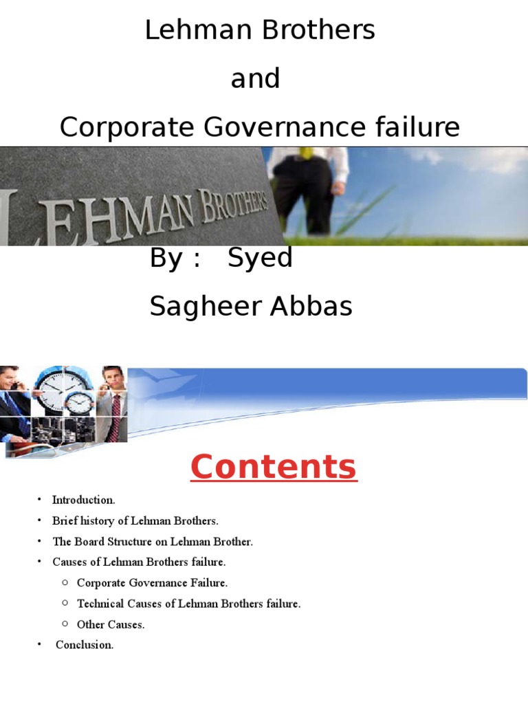 Lehman Bro Corporate Governance Failure | PDF | Lehman Brothers | Timothy Geithner
