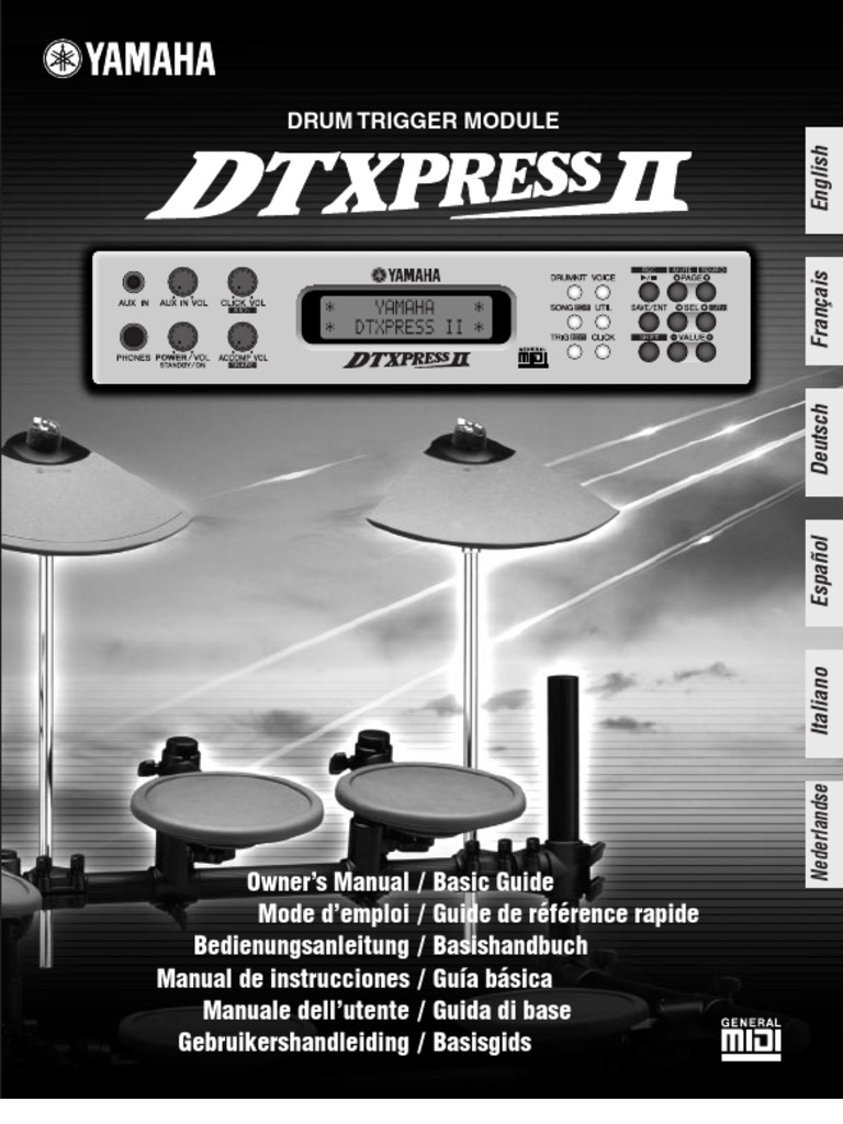 Basic Guide - Yamaha DTXpress 2 Drum Kit | PDF | Electromagnetic ...