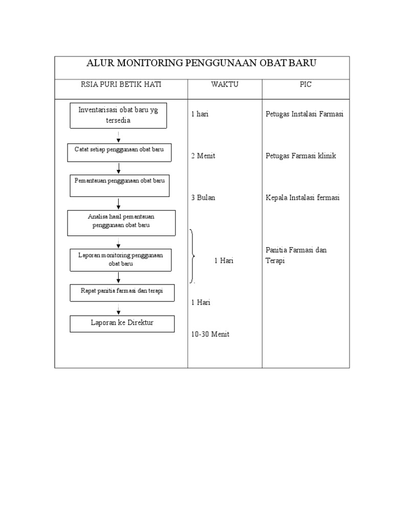 Alur Monitoring Penggunaan Obat Baru | PDF