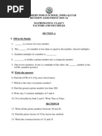 5th Grade Factors and Multiples Worksheets | PDF | Numbers | Elementary ...
