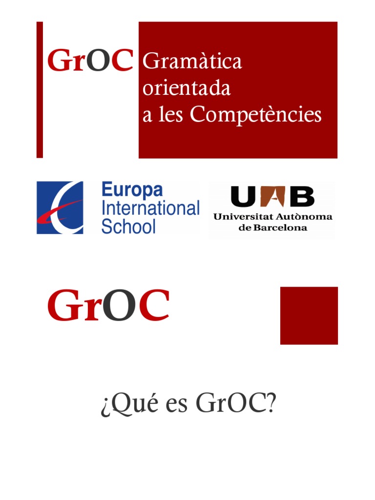 Groc 2014 | PDF | Oración (Lingüística) | Teoría