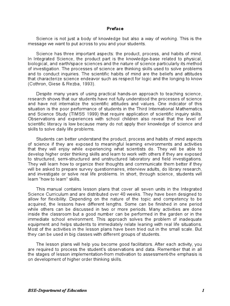 Lesson Plan in Integrated Science Unit I | PDF | Science | Electromagnetism