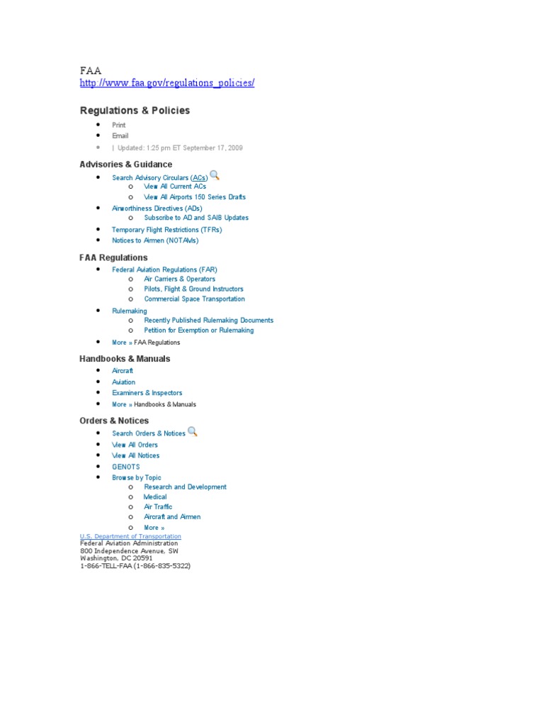 FAA Regulations & Guidance | PDF