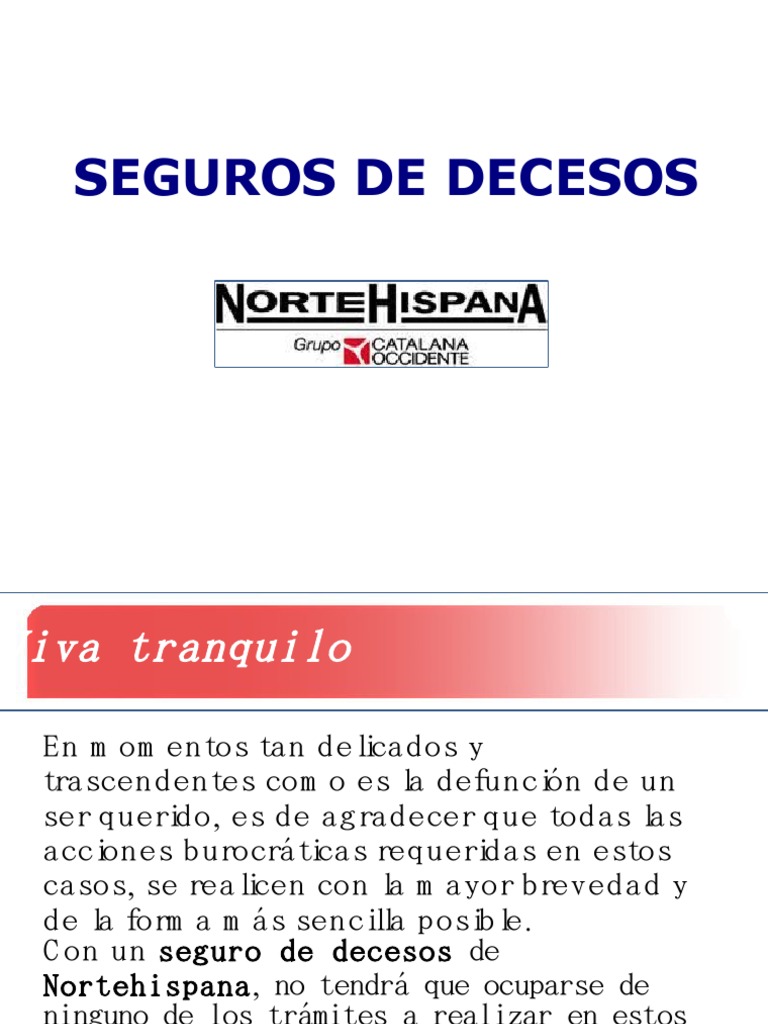 Seguros de Decesos de Nortehispana | PDF | Póliza de seguros | Business
