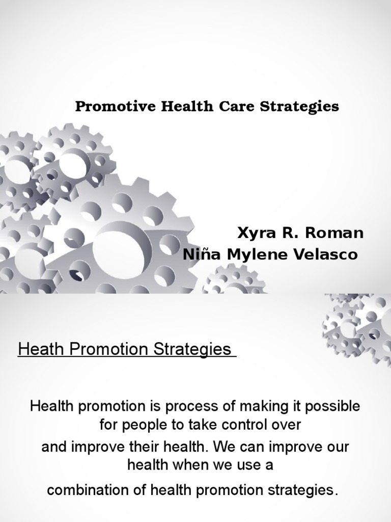 Promotive Health Care Strategies | PDF | Health Promotion | Public Sphere