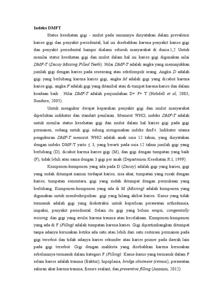Indeks DMFT | PDF