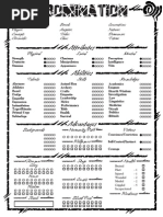 WOD - Werewolf - The Apocalypse - Character Sheet - 2nd Edition | PDF