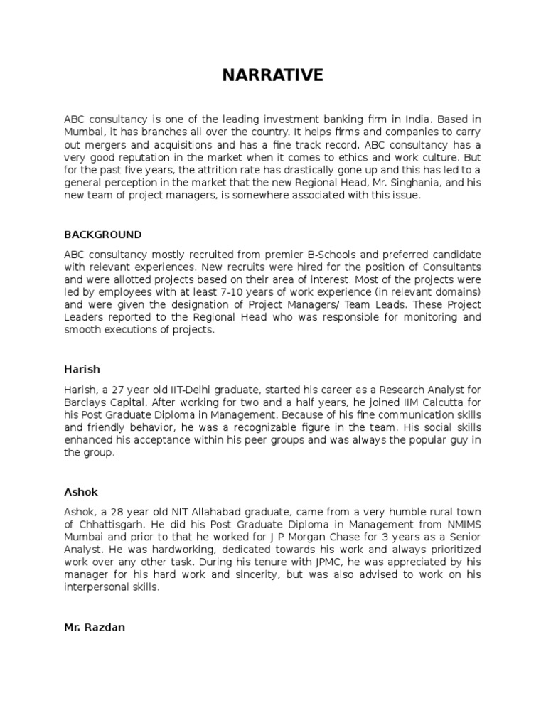 Narrative: Background | PDF | Psychology | Psychological Concepts