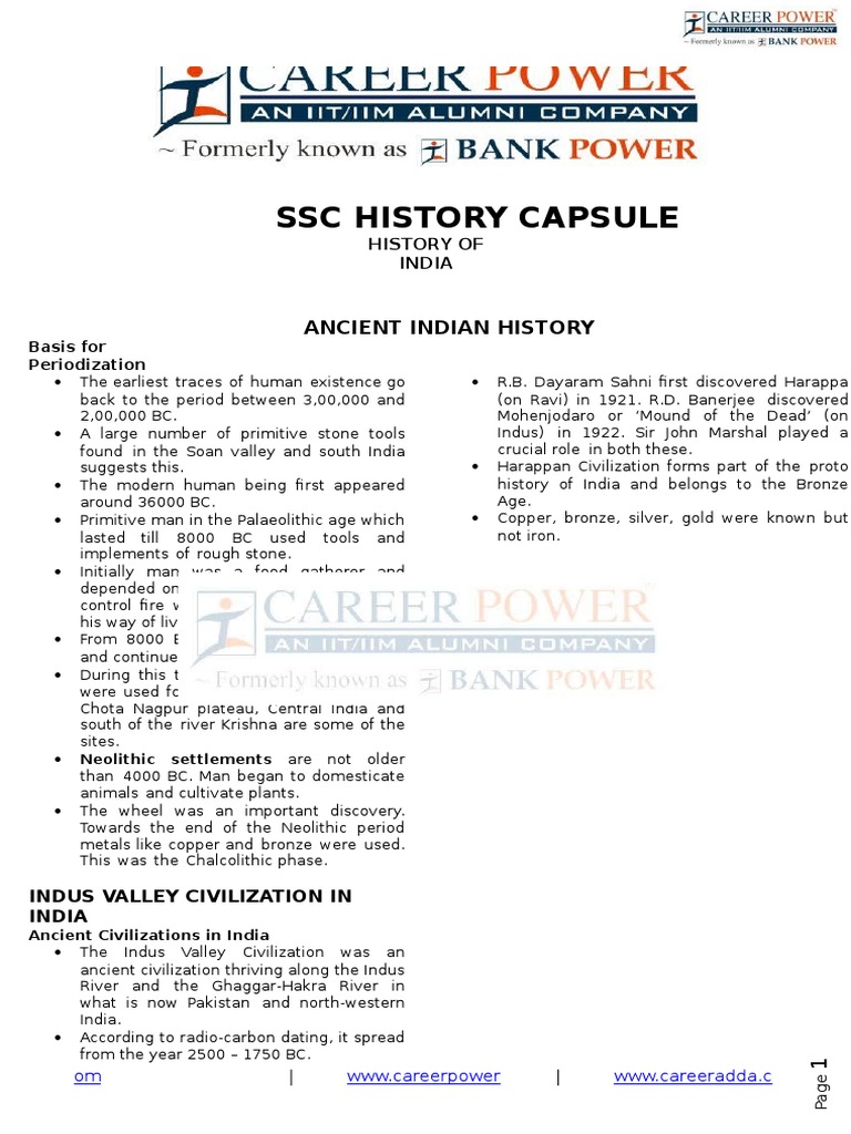 SSC History Capsule | PDF | Religion And Belief