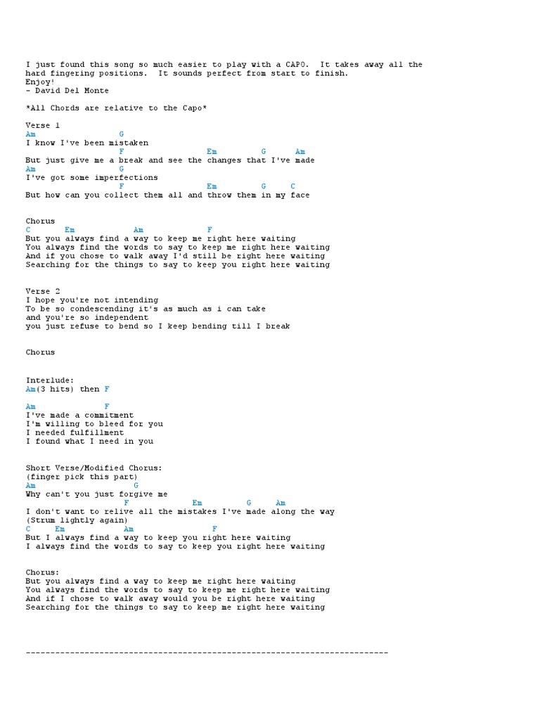Staind | PDF | Song Structure | String Instruments
