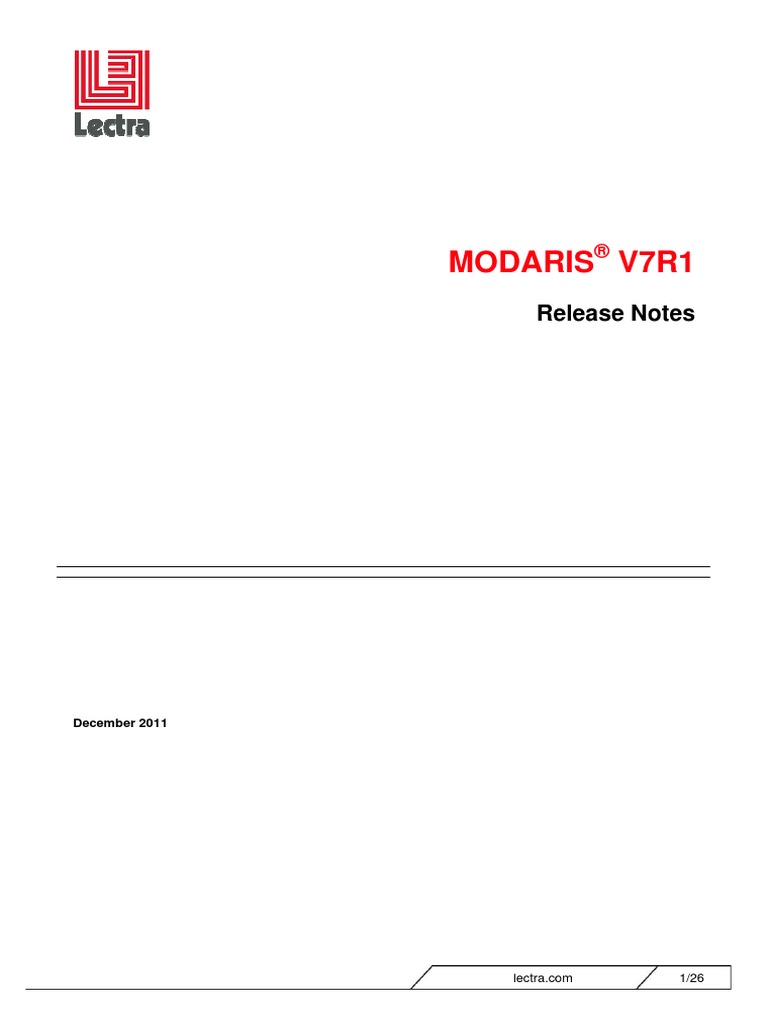 Modaris Release Notes | PDF | Prototype | 3 D Computer Graphics