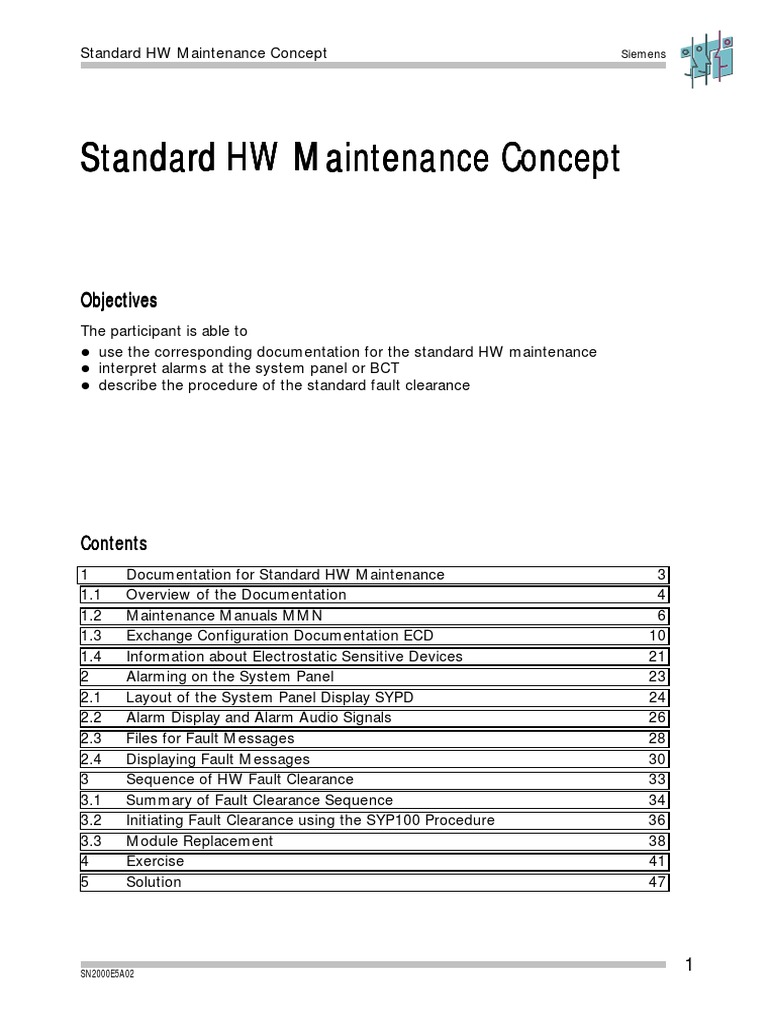 Standard HW Maintenance Concept Standard HW Maintenance Concept ...