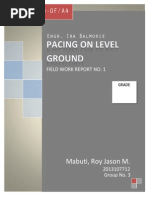 Exer 1 Determination of Pace Factor | PDF | Distance | Scientific Observation