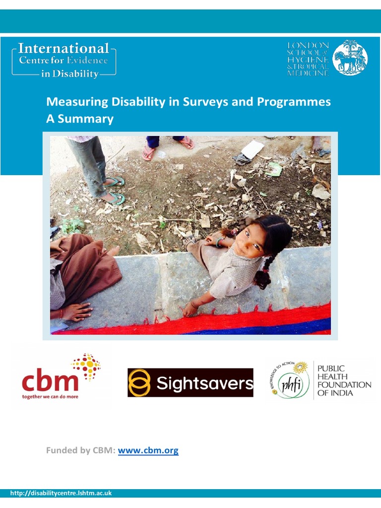 Disability Measurement Summary | PDF | Disability | Survey Methodology