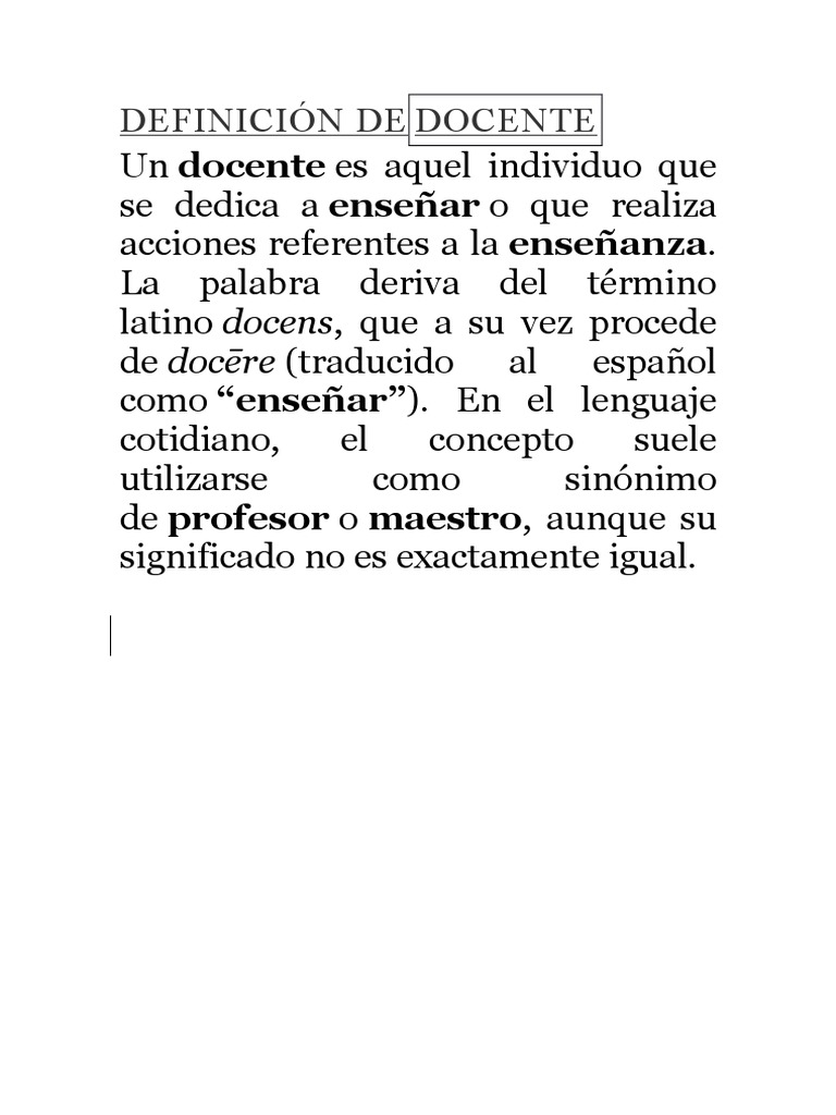 Definición De Docente | Prudencia | Maestros
