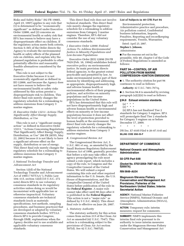 Rule: Fishery Conservation and Management: Alaska Fisheries of ...