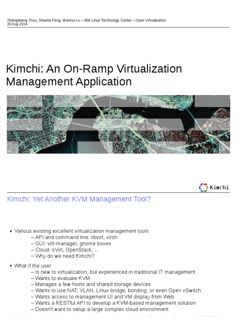 Kimchi: An On-Ramp Virtualization Management Application | PDF ...