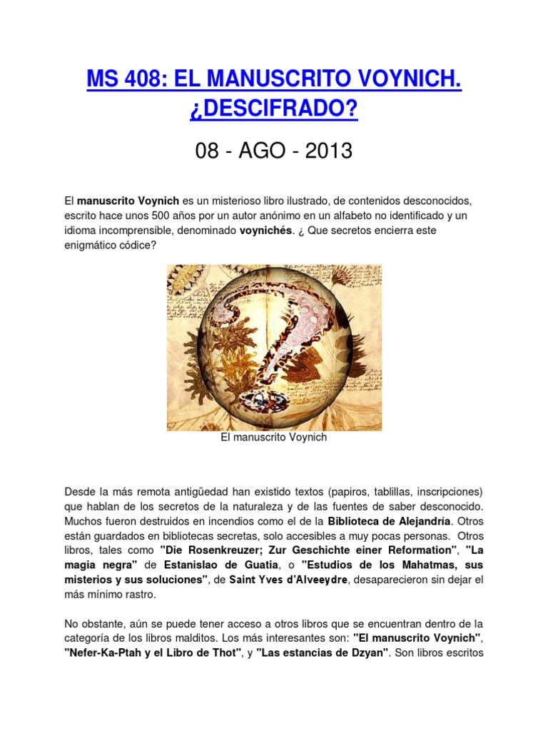 MS 408 | PDF | Science | Ciencia filosófica