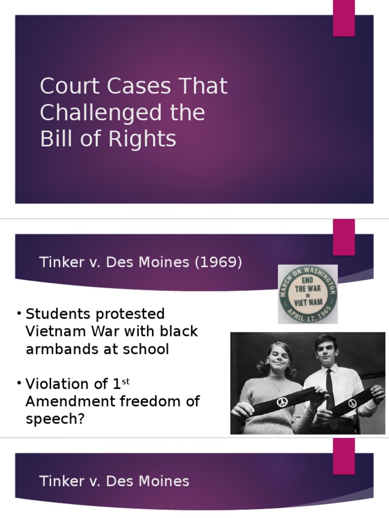 Court Cases That Challenged The Bill of Rights | PDF | Search And ...