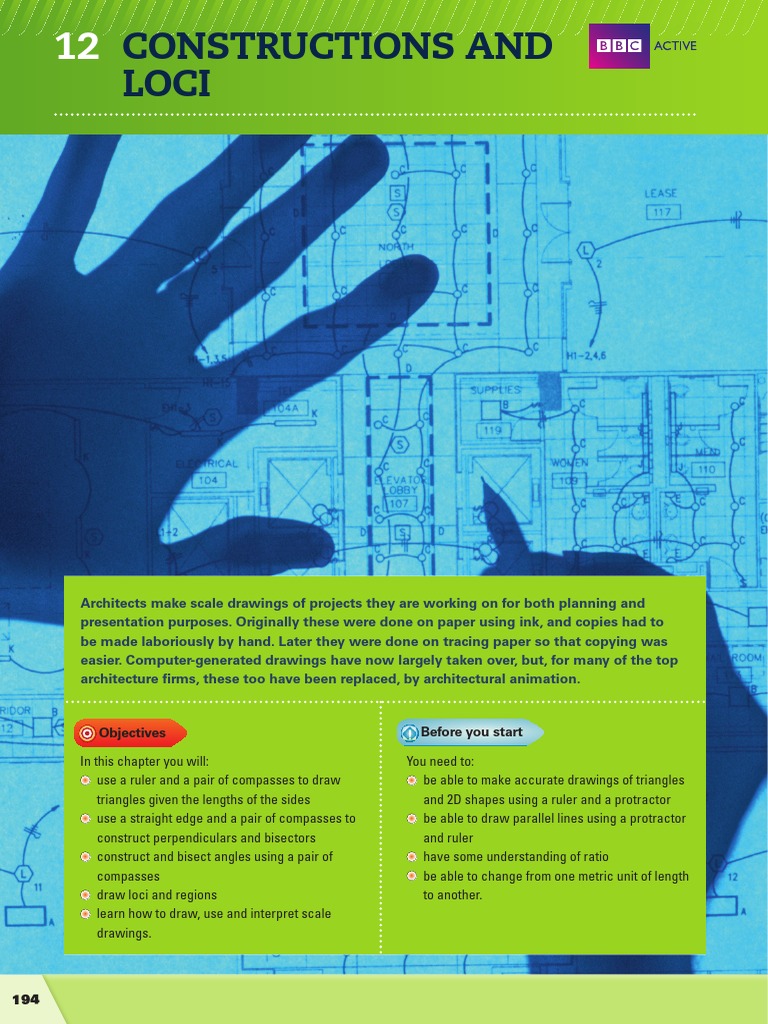 Chapter 12 Construction and Loci | PDF | Perpendicular | Triangle