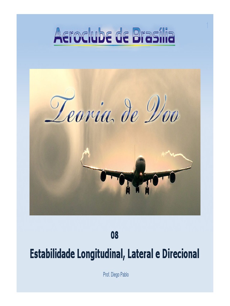 Estabilidade Longitudinal, Lateral e Direcional em Aviação | PDF ...