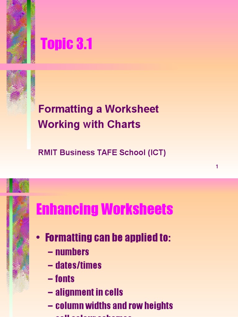 Excel Worksheet Formatting Guide | PDF