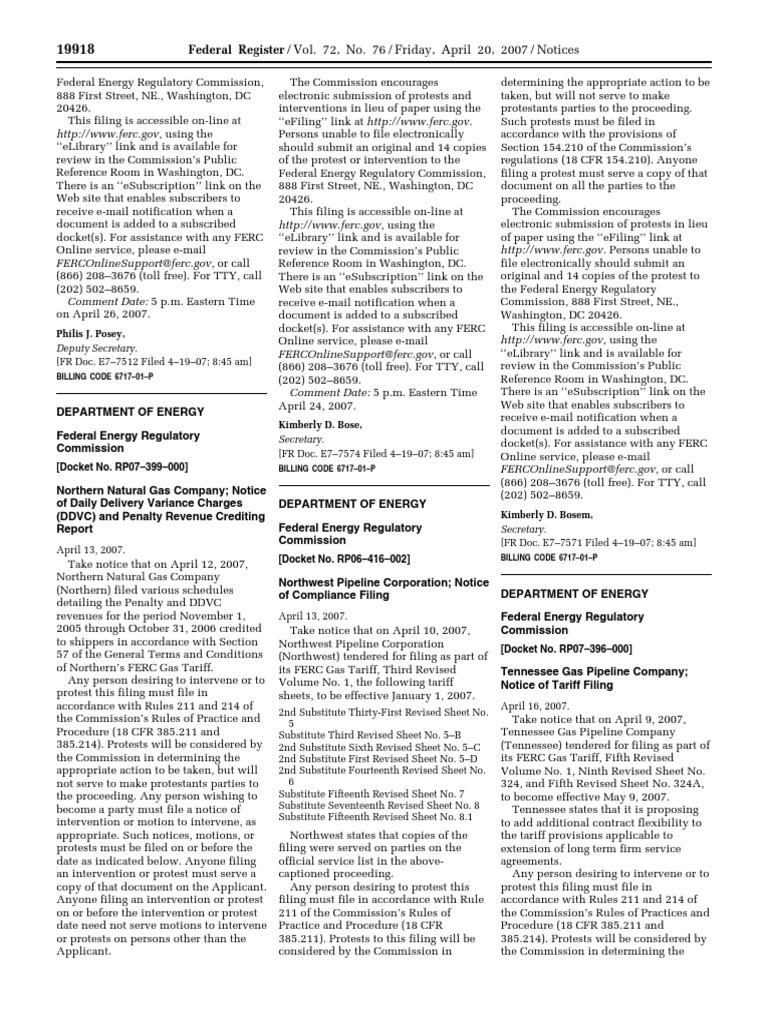 Notice: Applications, Hearings, Determinations, Etc.: Northern Natural ...
