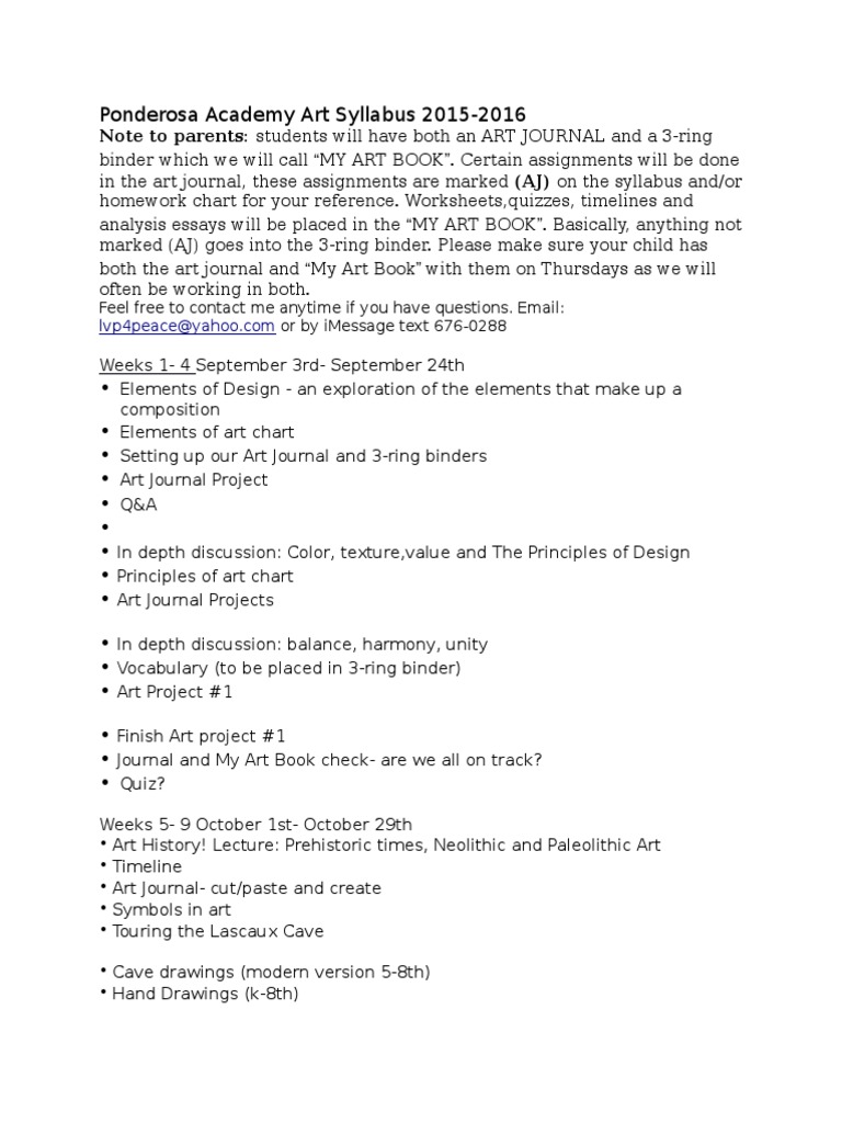 Art Syllabus: Ancient Civilizations Focus | PDF | Ancient Egypt | Sumer