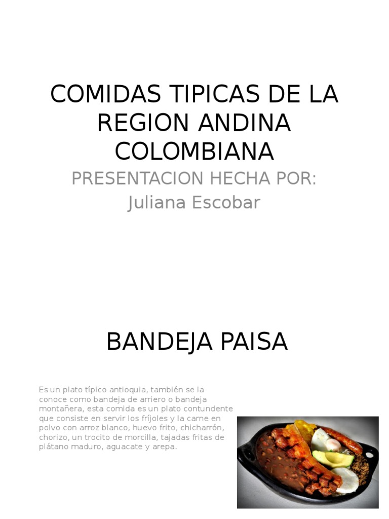 Region Andina Platos Tipicos