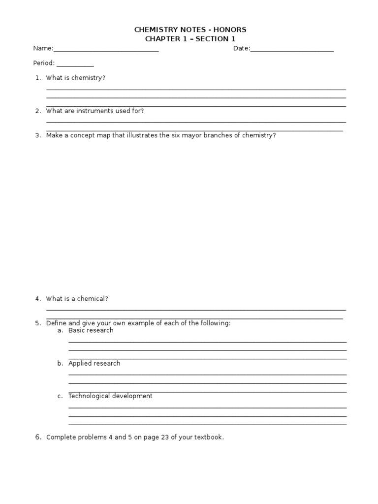 Notes Ch1.1 HOLT Chemistry | PDF