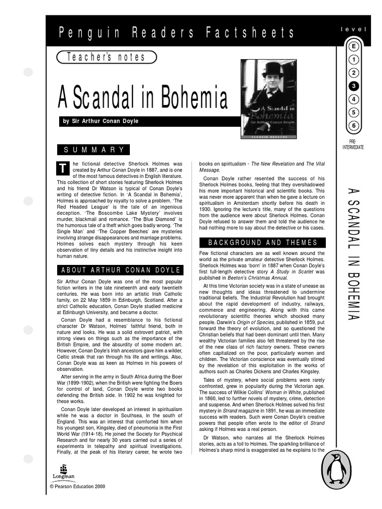 A Scandal in Bohemia_activities | Sherlock Holmes | Arthur Conan Doyle