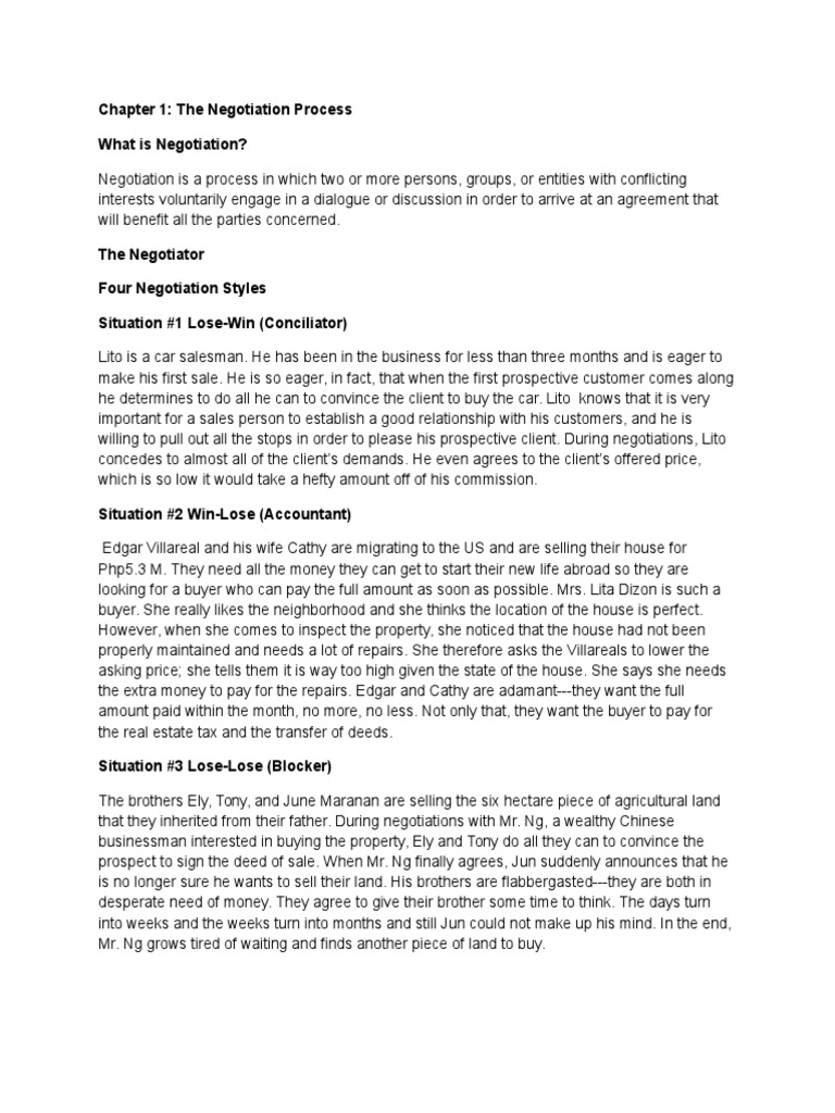 Negotiation Process | PDF | Negotiation | Sales