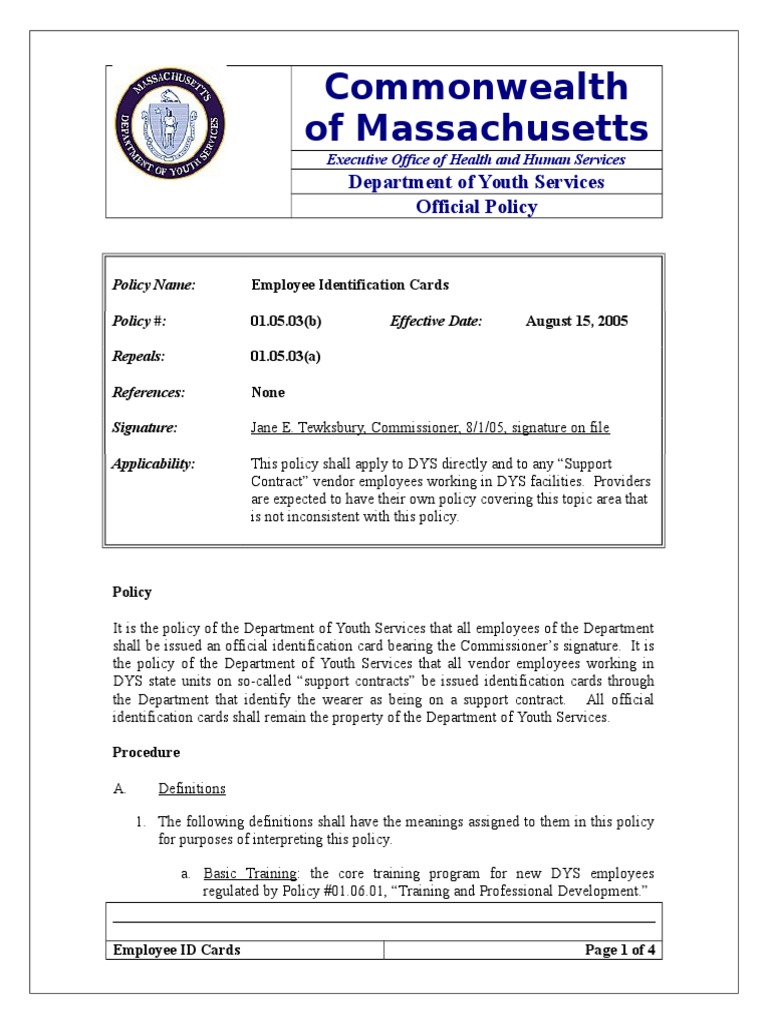 010503b Employee Id Cards | PDF | Identity Document | Employment