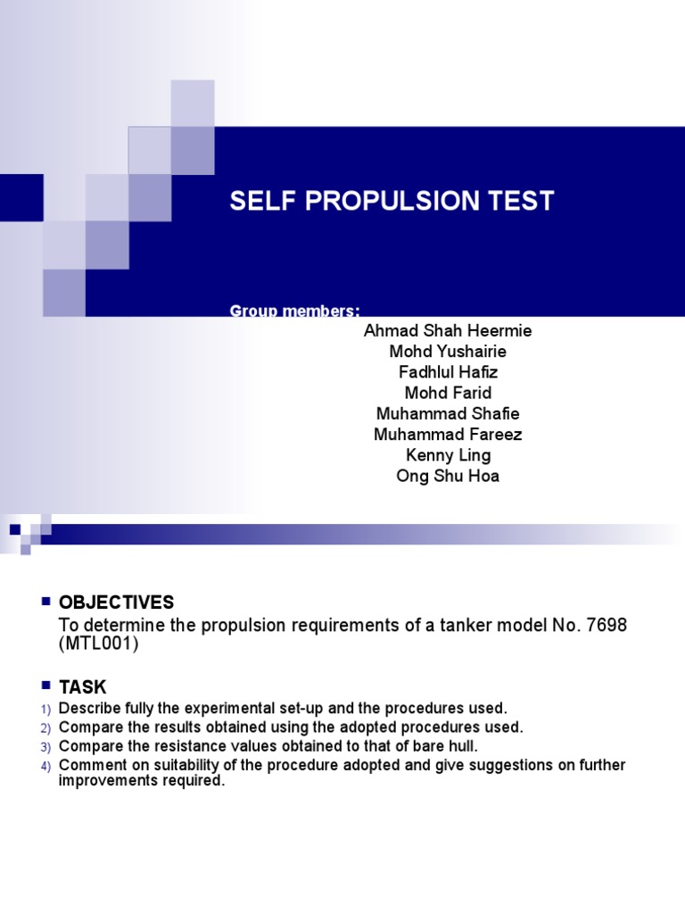 Tanker Propulsion Test Analysis | PDF | Propulsion | Force
