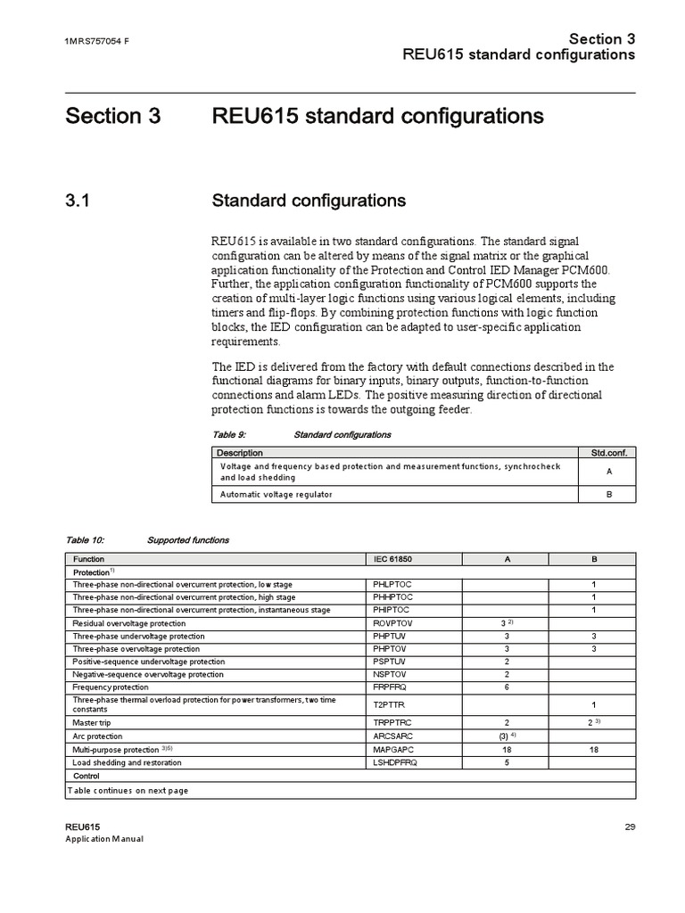 REU615 VT Connection | PDF | Input/Output | Relay