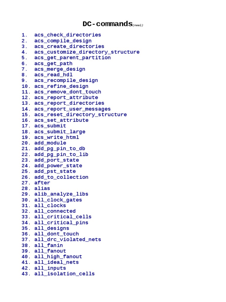 DC Commands | PDF | Software Development | Computer Programming