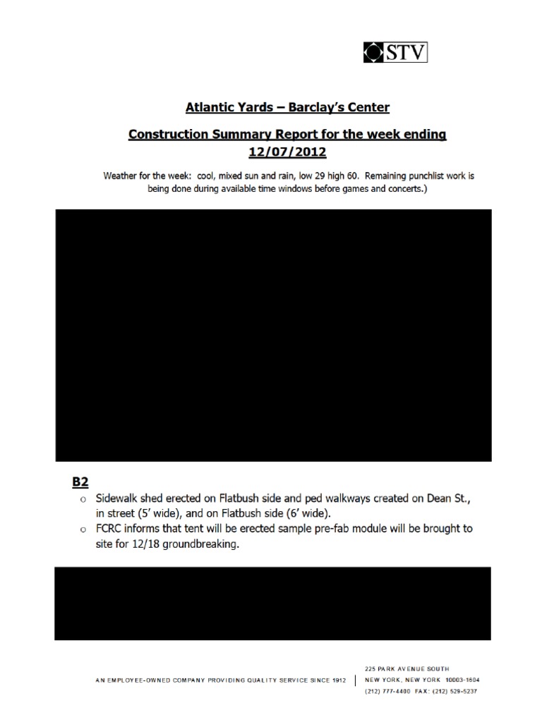 Atlantic Yards B2 FOIL, 2012 12 Reports - Redacted | PDF