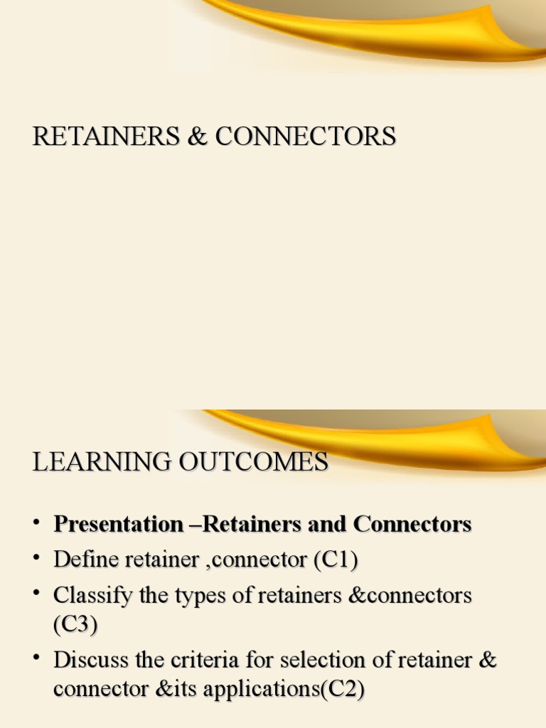 Retainers & Connectors | PDF | Dentistry Branches | Mouth