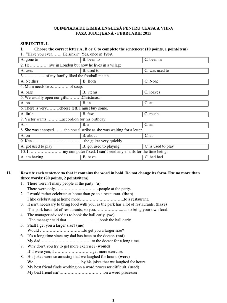 Subiecte 7-8j | PDF
