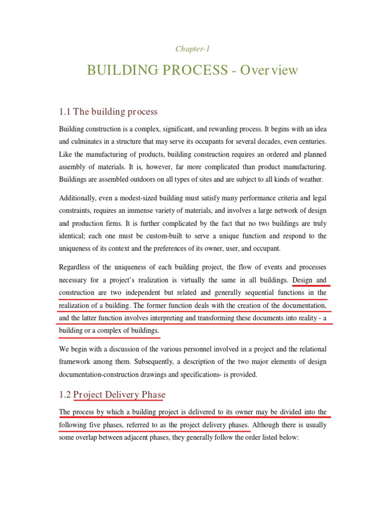 Building Process - Overview | PDF | Specification (Technical Standard ...