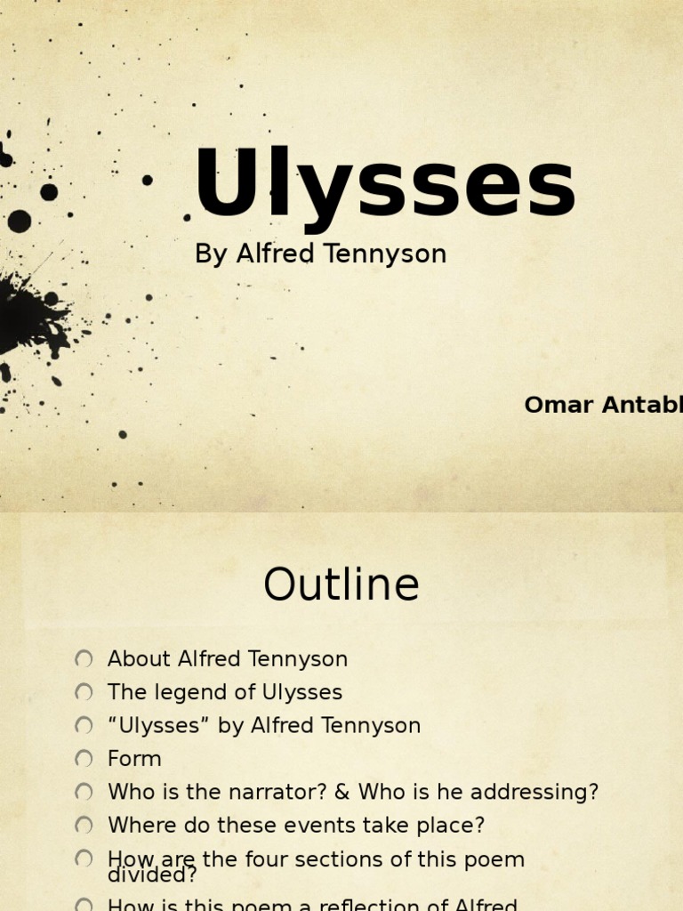 Tennyson's Ulysses: A Poetic Analysis | PDF | Odysseus | Poetry