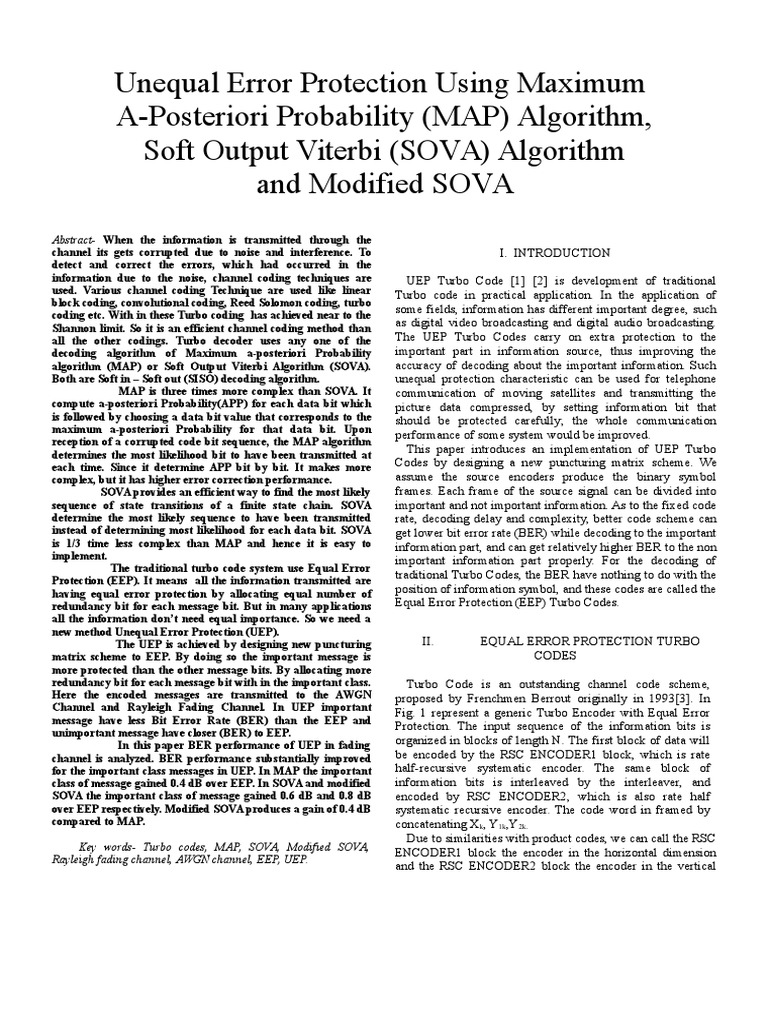 Error Correction Pdf Forward Error Correction Error Detection And Correction