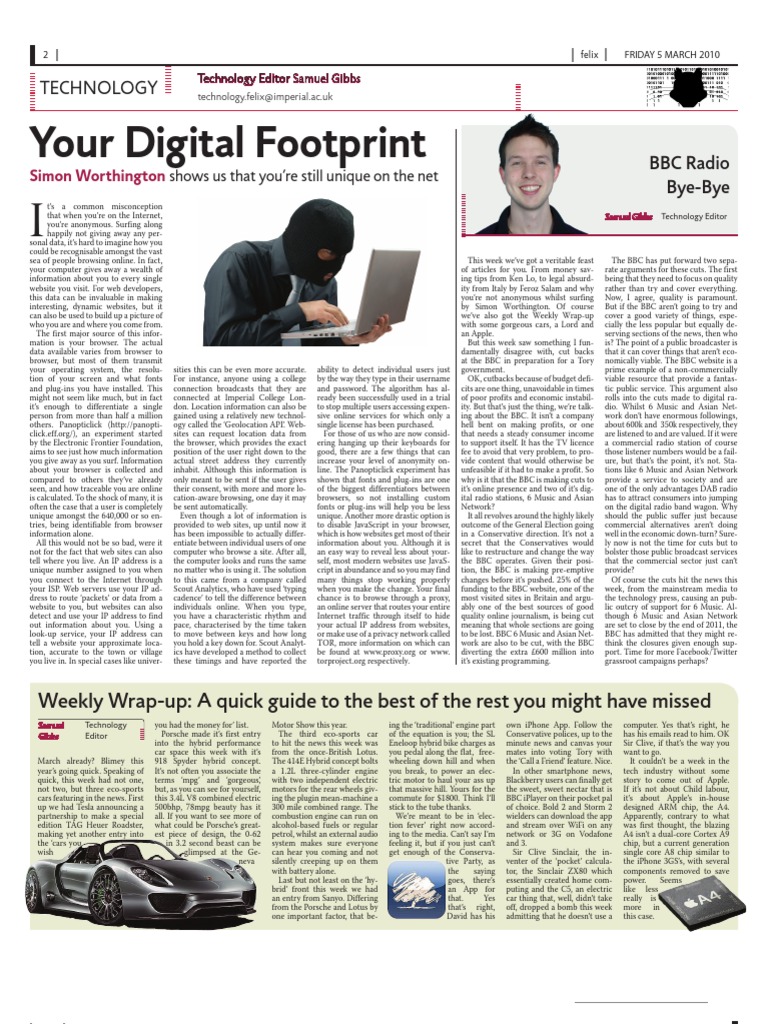 Felix Technology Section 5-3-2010 | PDF | I Phone | World Wide Web