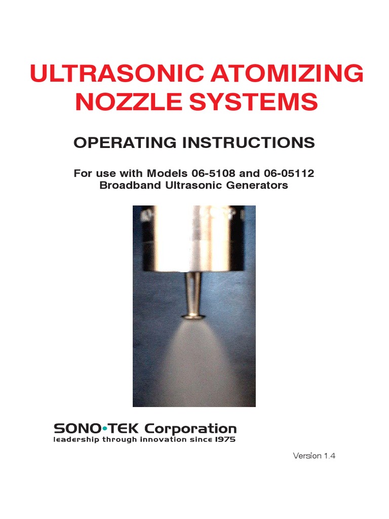 Ultrasonic Atomizing Nozzle Systems | PDF | Flow Measurement | Pump