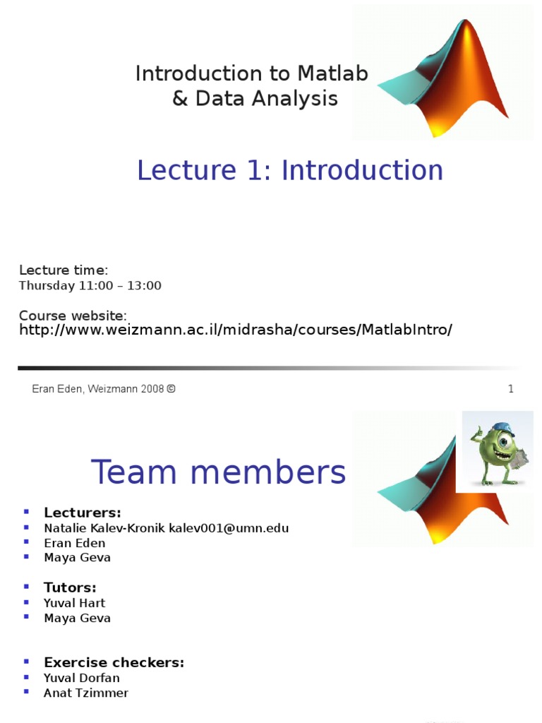 Introduction To Matlab | PDF | Scripting Language | Matlab