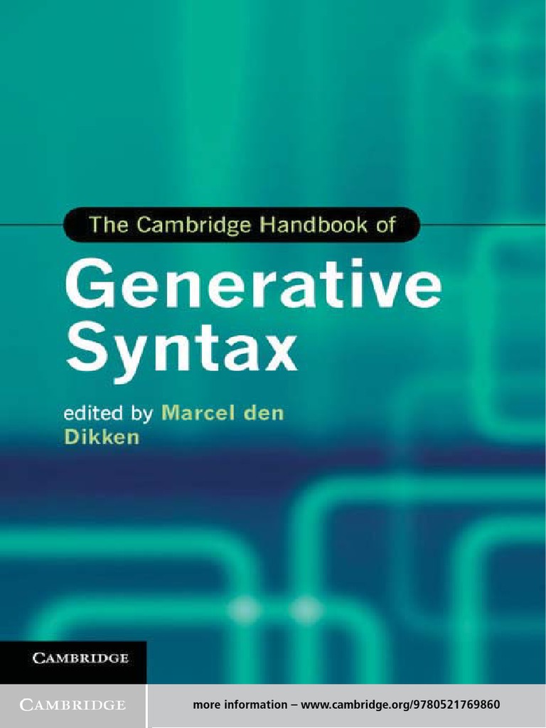 Handbook Of Generative Syntax Pdf
